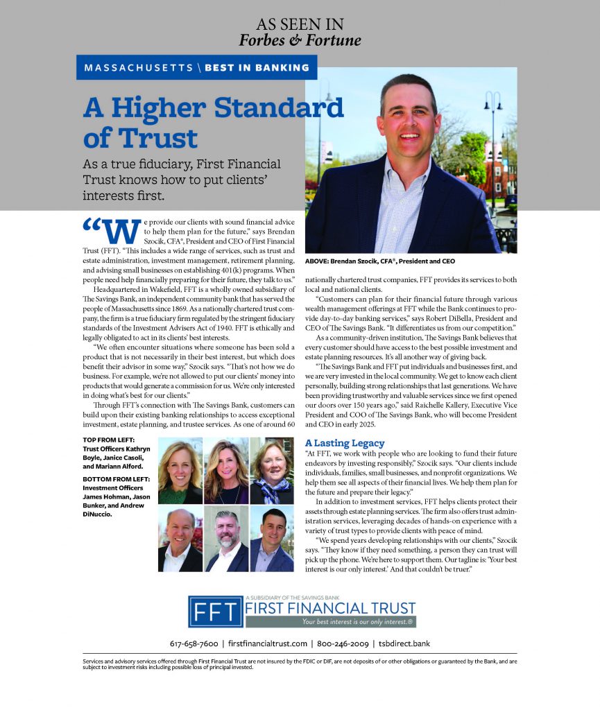 First Financial Trust Named to Forbes & Fortune Massachusetts Best in ...